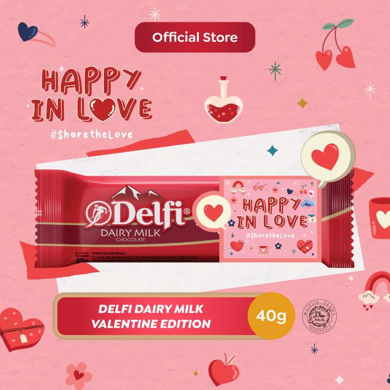 Promo Delfi Dairy Milk Edisi Valentine [40 g] Diskon 7% di Seller Nirwana Lestari Store ...