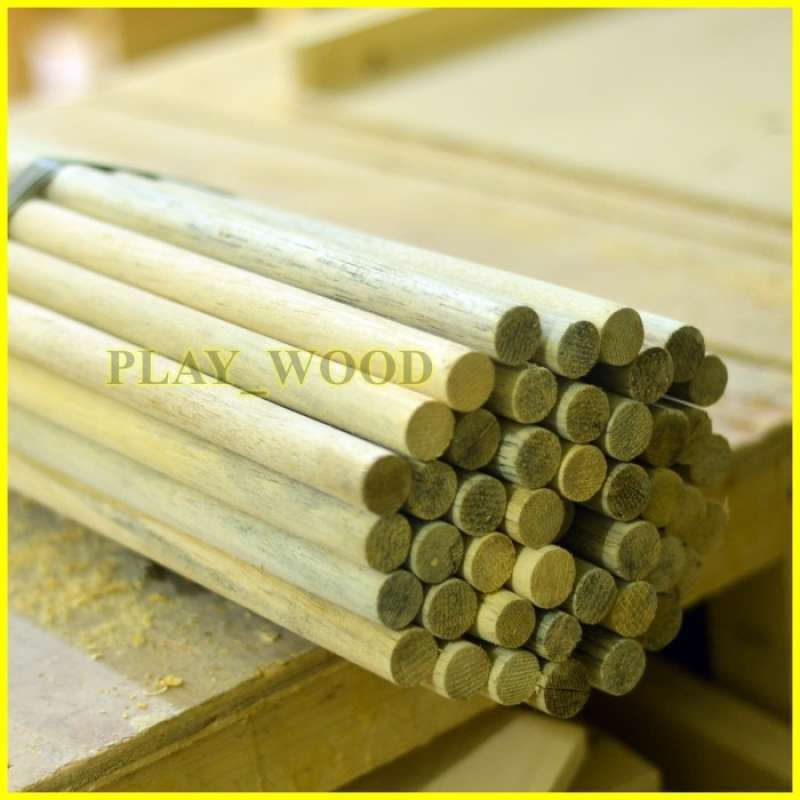 Jual Dowel Kayu Stick Bulat Diameter 3 cm Panjang 80 cm di Seller Play ...