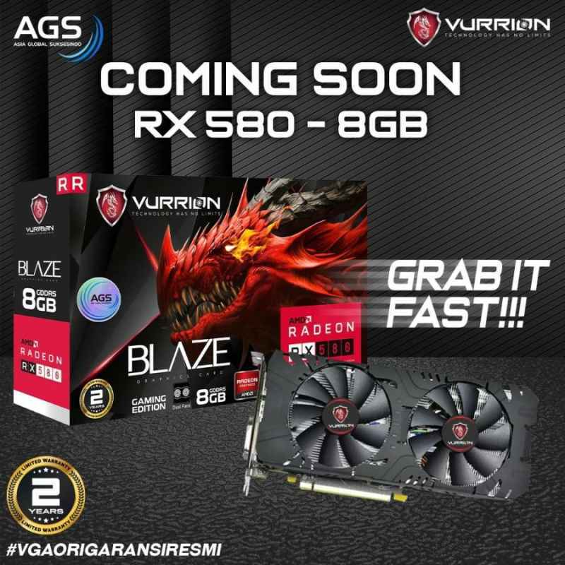 Jual Vga Vurrion - RX 580 8G DDR5 dual fan di Seller Sahabat Bintang Surya - Mangga Dua Selatan ...