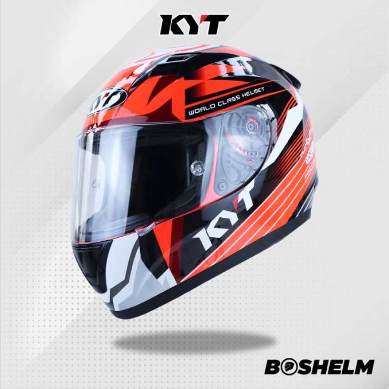 Promo Kyt R10 Race Edition #3 Red Fluo White Helm Full Face Sni Diskon ...