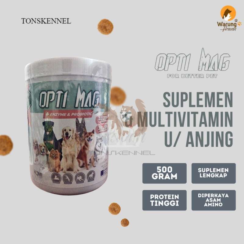 Jual OptiMag Opti Mag Suplemen Multivitamin Untuk Anjing All Breed 500 ...