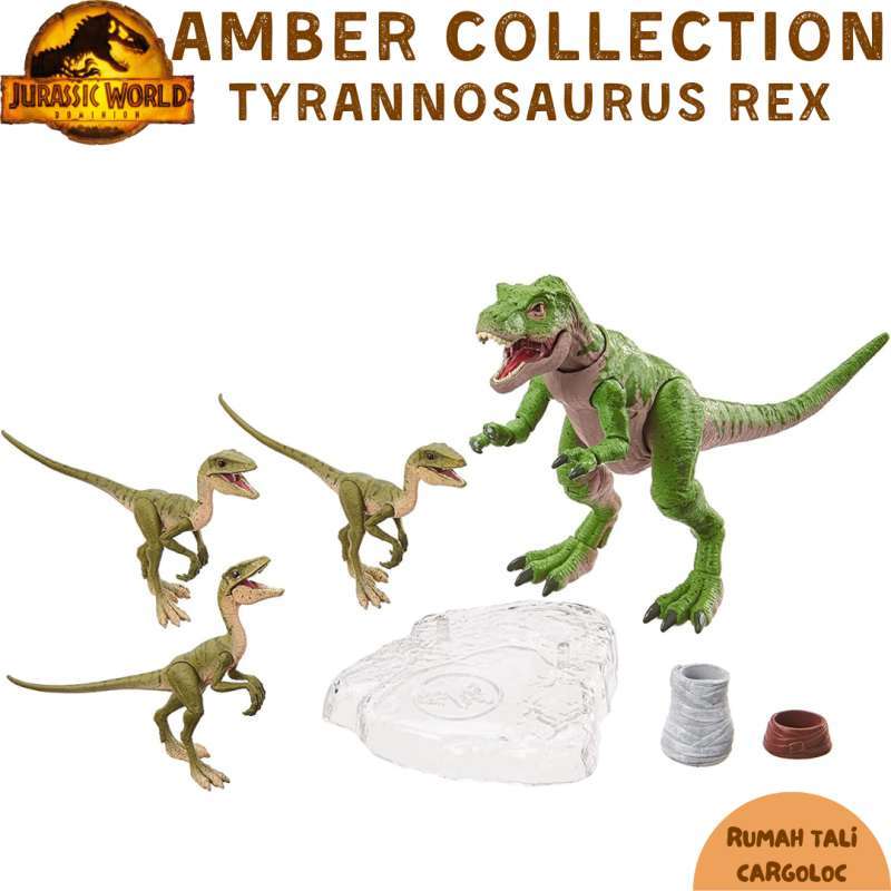 Promo Mainan JURASSIC WORLD Amber Collection TYRANNOSAURUS REX Diskon 900% di Seller Main Disini ...