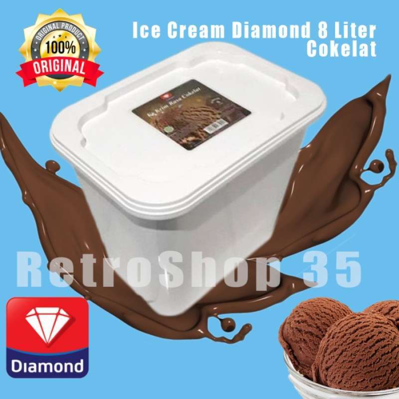 Promo ice cream diamond 8 liter cokelat / es krim diamond cokelat ...