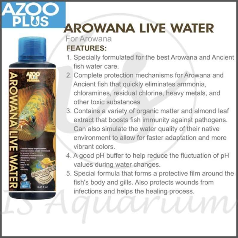 Promo Azooplus Arowana Live Water 500Ml Penghilang Amonia Chlorine Azoo ...