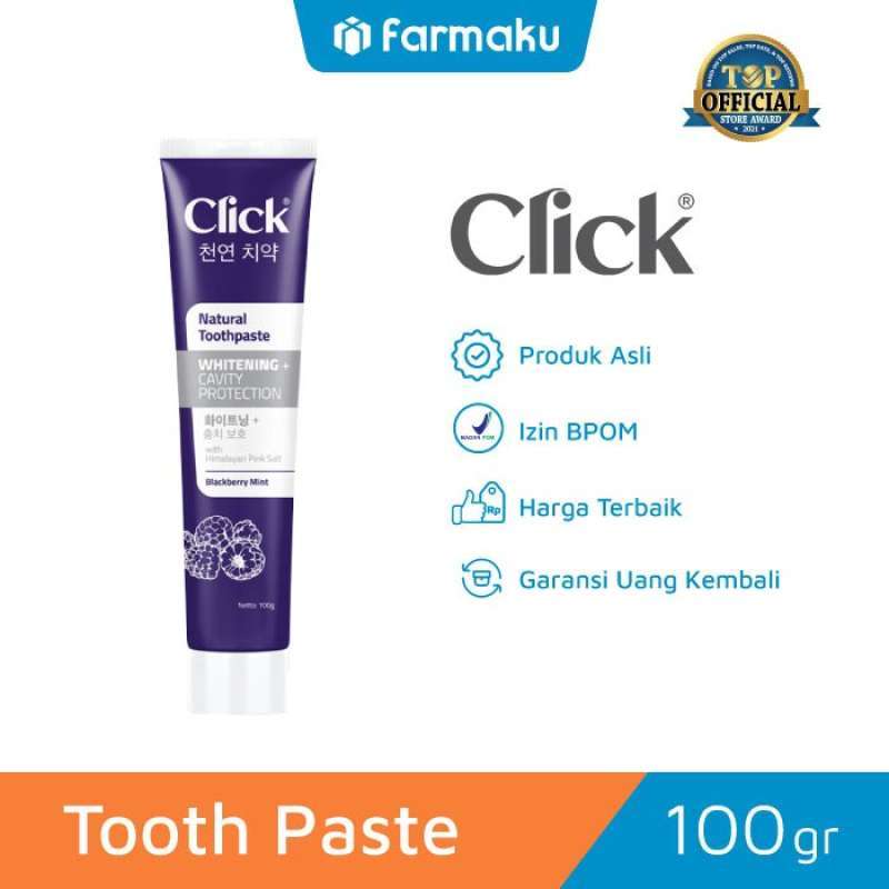 Promo Click Natural Toothpaste Whitening + Cavity Protection 100 g ...