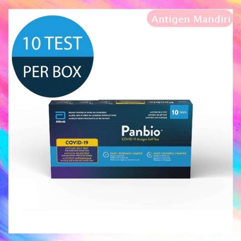 Promo ABBOTT PANBIO NASAL ANTIGEN SINGAPORE PER BOX ISI 10 PC SELF TEST ...