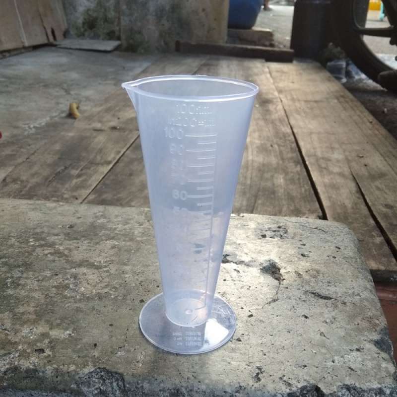 Promo Gelas ukur plastik 100ml measuring cup cone 100 ml murah garis ...