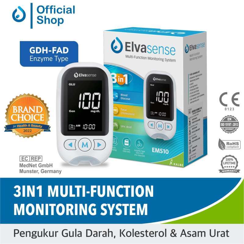 Alat Cek Darah 3 In 1 Elvasense Lengkap Harga Terbaru Maret 2024 | Blibli