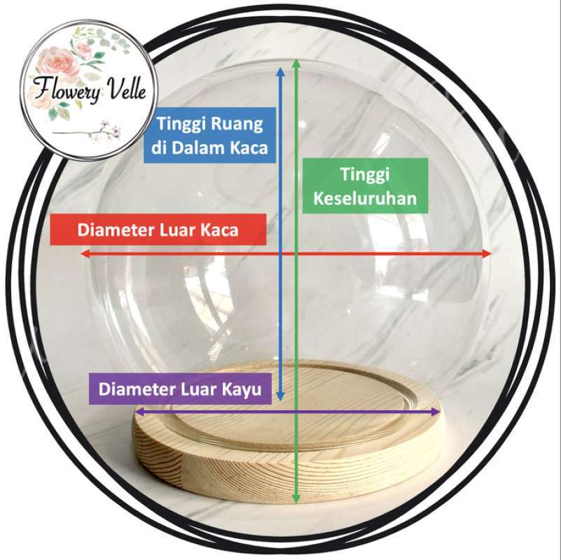 Promo Globe Glass Dome Kosong Ball Bola Kubah Kaca Bulat Glass Display ...