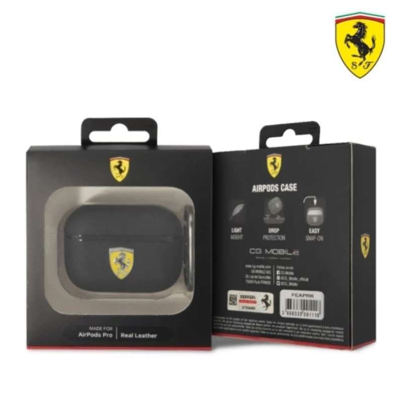Jual Case AirPods Pro 1 2 Ferrari Leather Bumper Keychain Casing ...