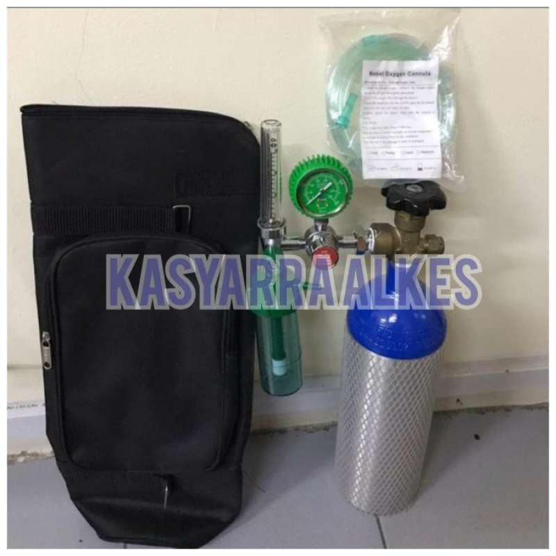Jual TABUNG OKSIGEN TRAVELING PLUS REGULATOR / TABUNG OKSIGEN PORTABLE di Seller Afifah Tick ...