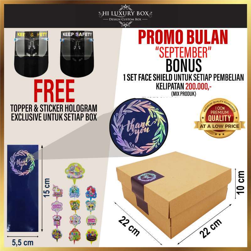 Jual Box Packaging Polos (22x22x10) | Kotak Kardus Packing Kraft |Kotak ...