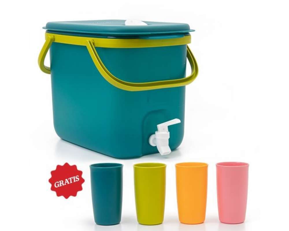 Promo Dispenser Minum Tupperware Set Gelas / Wadah Water Dispenser Air ...
