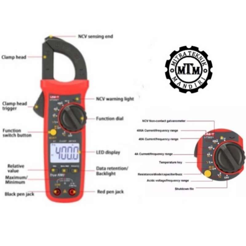 Jual Alat Ukur Digital Clamp Meter Tang Ampere Multimeter Uni-t Di ...