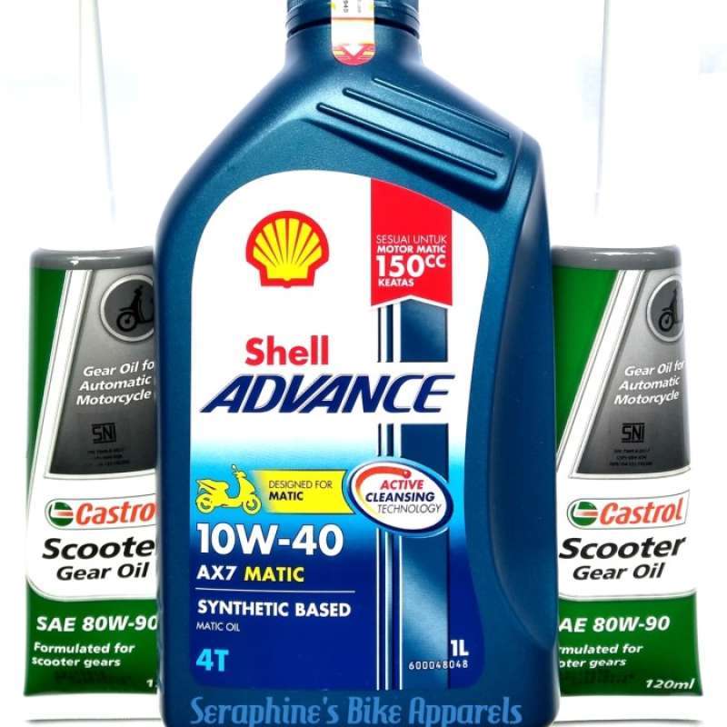 Promo Paket Shell Advance Ax7 Matic 1L + Oli Gear Castrol|Nmax Pcx ...