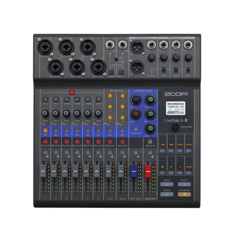 Jual Megakamera – Zoom Livetrak L-8 Portable 8-channel Digital Mixer ...