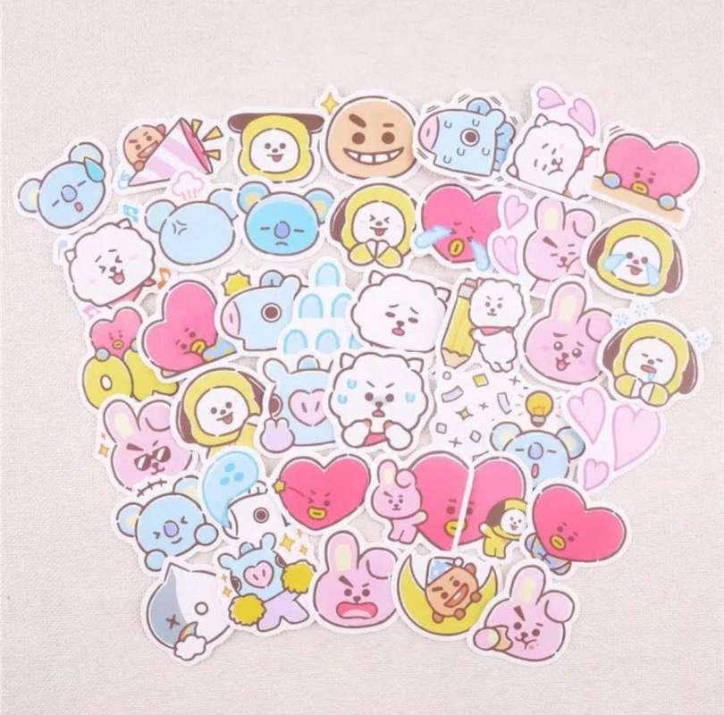 Jual Sticker BTS BT21 40Pcs di Seller Toko Khuek - Krendang, Kota ...
