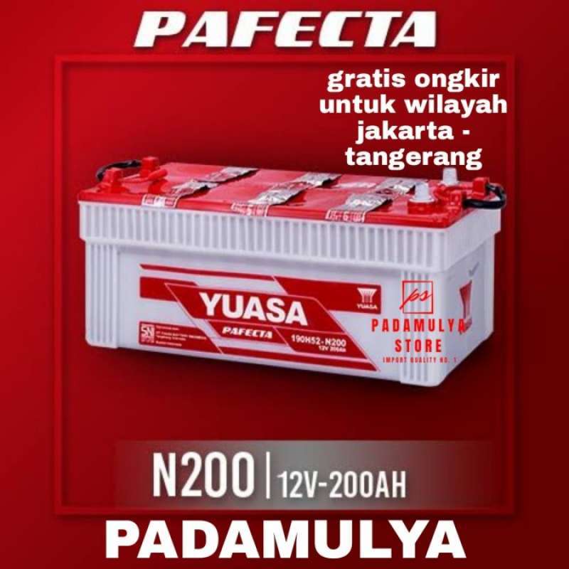 Jual Aki Basah N200 Yuasa Pafecta 12V 200Ah 190H52 Battery Kapal Genset ...