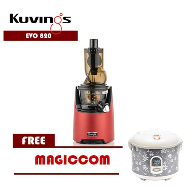 Promo Whole Slow Juicer EVO 820 Kuvings Matt Dark Red Free Magiccom Diskon 3% di Seller BB ...