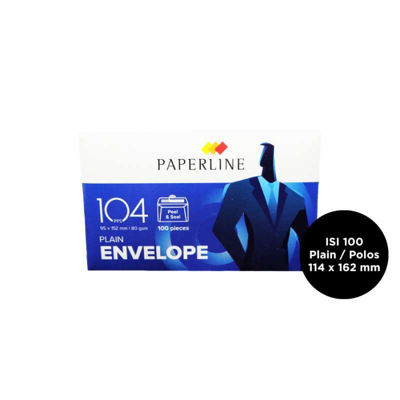 Jual PAPERLINE PLAIN ENVELOPE 114 X 162 MM ISI 100 PCS AMPLOP PUTIH ...