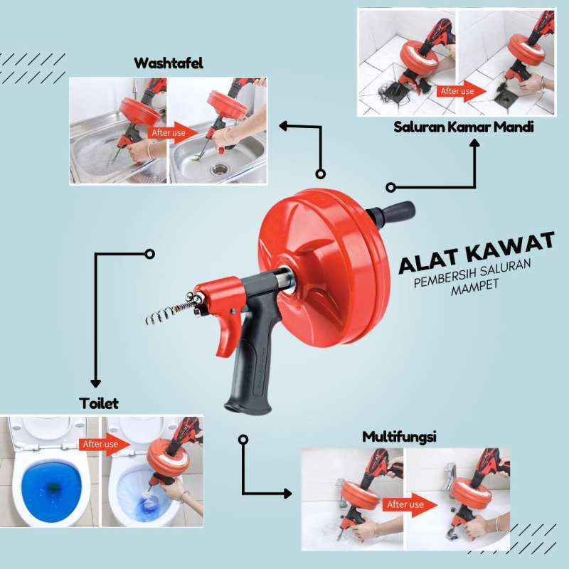 Jual Mesin Pembersih Pipa Electric Kawat Pipe Cleaner Dengan Adaptor ...
