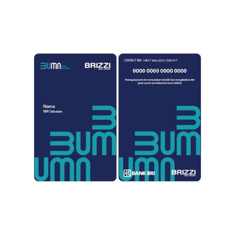 Jual Kartu BRI BRIZZI ID Card Kartu Tanda Pengenal BUMN New Kartu ...