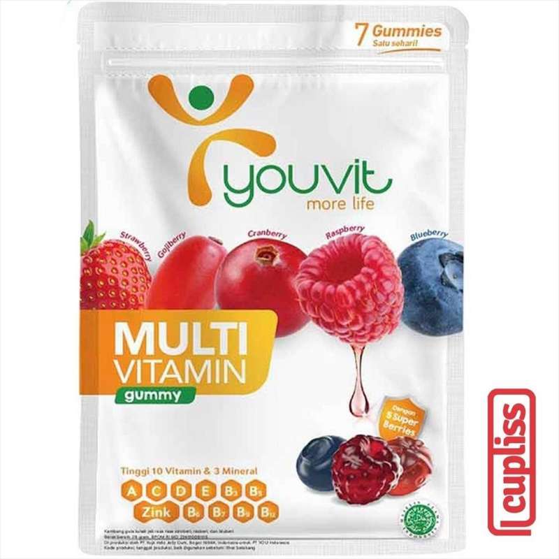 Promo YOUVIT Multivitamin Gummy Dewasa 7 Days Diskon 42% di Seller ...