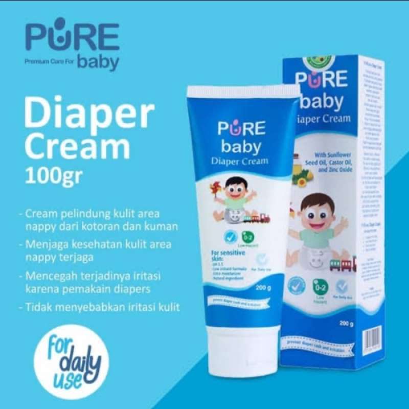 Jual Pure Baby Diaper Cream 100g / Kream Pencegah Iritasi & Ruam Di ...