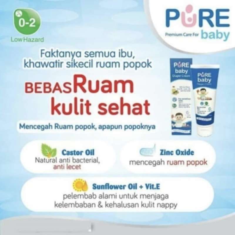 Jual Pure Baby Diaper Cream 100g / Kream Pencegah Iritasi & Ruam Di Seller Pumpkin Babies ...