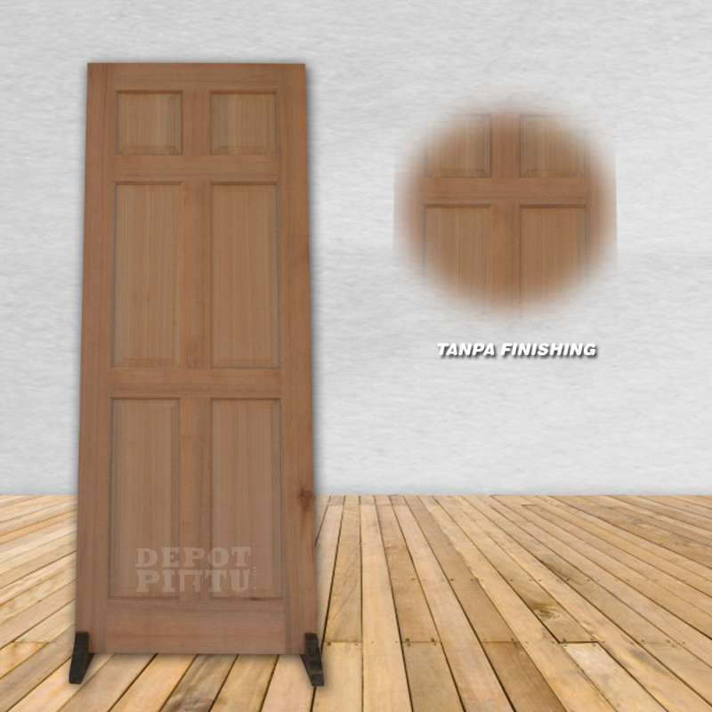 Jual Pintu Kayu Heritage 6 Panel Nyatoh Solid Engineered Wood 236cm X ...