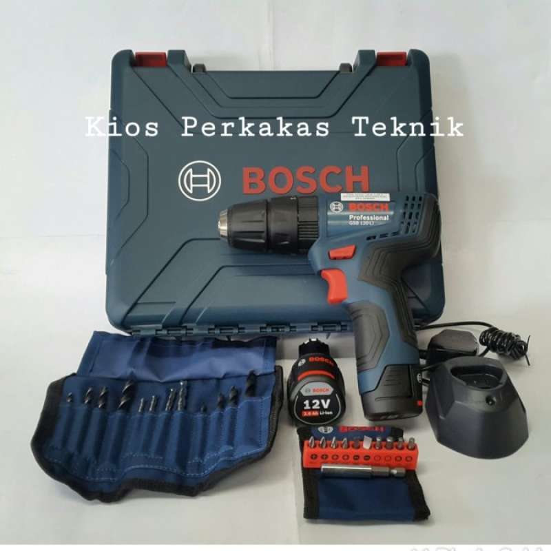 Promo Bosch GSB 120-LI Gen 3 Mesin Bor Tembok Cordless 10mm Impact ...