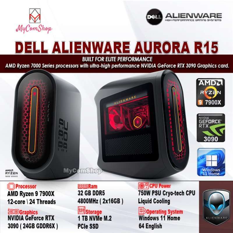 Jual Dell Alienware Aurora R15 Ryzen 9 7900x 32gb Ram 1tb Ssd Rtx 3090 ...