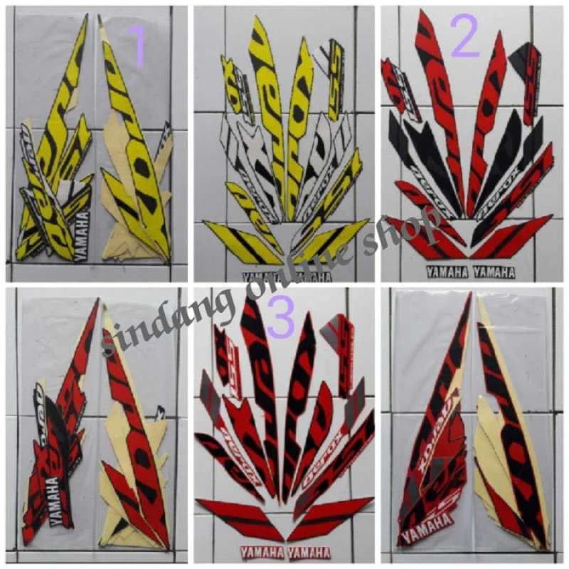 Promo Sticker striping motor yamaha Aerox 155 2019 hitam merah kuning ...