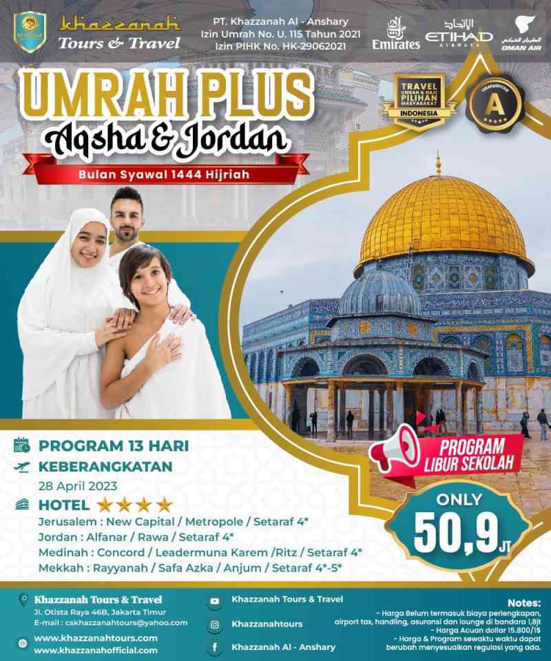 Jual UMRAH PLUS AQSHA DAN JORDAN di Seller Khazzanah Tours & Travel - Kota Jakarta Timur, DKI ...