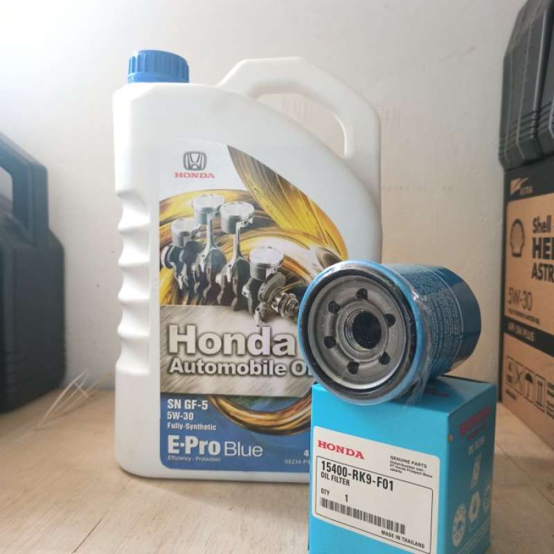 Promo Oli Honda Epro Blue 5W-30 Galon 4 Liter + Filter Oli Honda Jazz ...