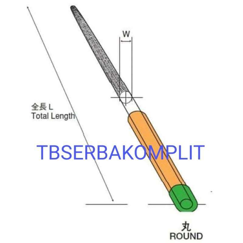 Promo Tsubosan Kikir Besi Bulat 5,5mm MA-00502 Japan Round Files 2 Cuts Diskon 23% di Seller ...