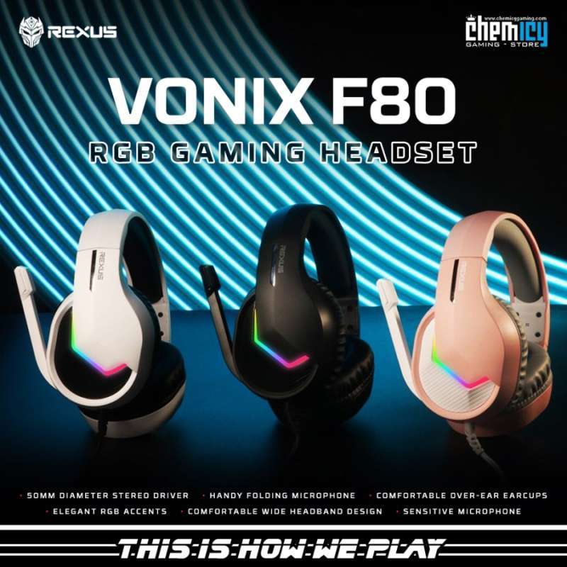 Jual Rexus Vonix F80 Rgb Gaming Headset Di Seller Chemicy Gaming ...