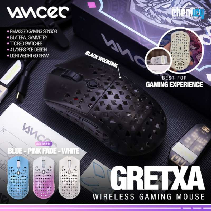 Promo BTL Vancer Gretxa Wireless Ultra-Lightweight Gaming Mouse Diskon ...