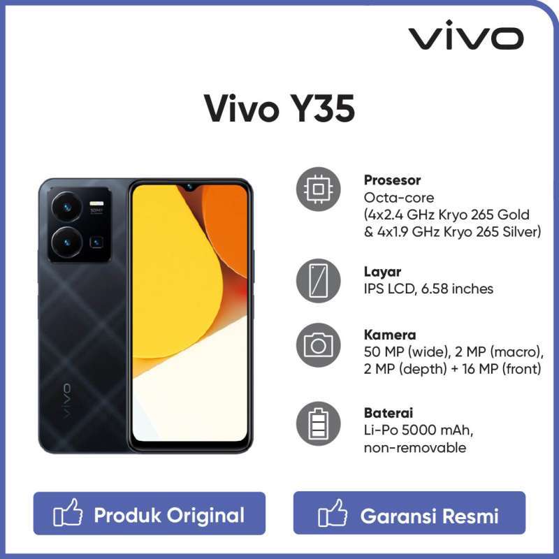 Jual Vivo Y35 ( 8/128GB ) di Seller Okeshop O2O Official Store - Gudang Trio Online Pusat | Blibli