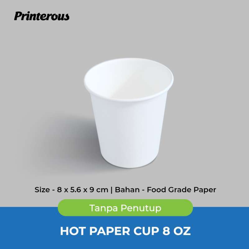Jual Hot Paper Cup / Gelas Kertas Minuman Panas 8 Oz (240 Ml) - Tanpa Tutup/lid (25 Pcs) Di ...