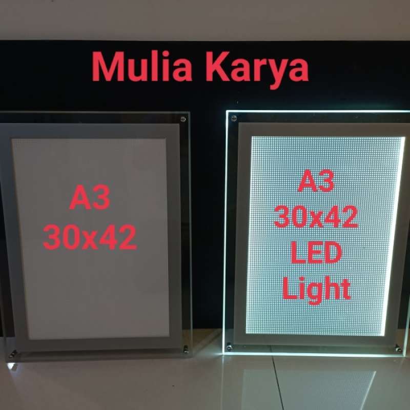Promo Akrilik A3 Frame Foto Poster Bisa Dinyalakan Lampu LED Light ...