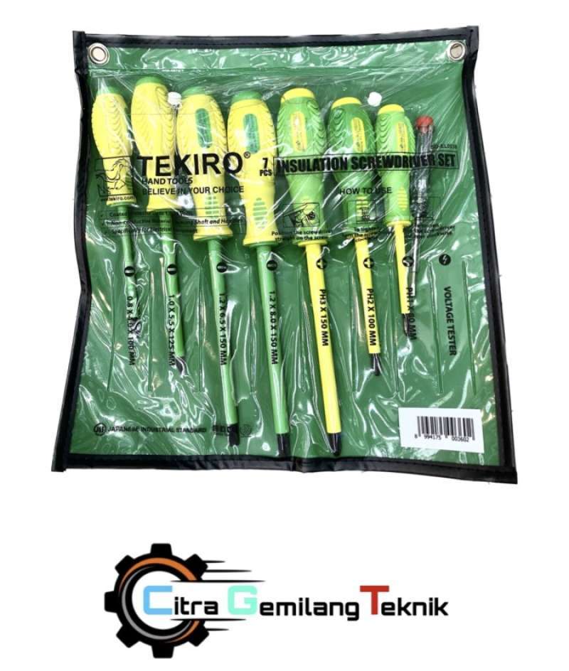 Promo Tekiro Electro Screwdriver Set 7 Pcs/ Obeng Listrik Set Tekiro ...