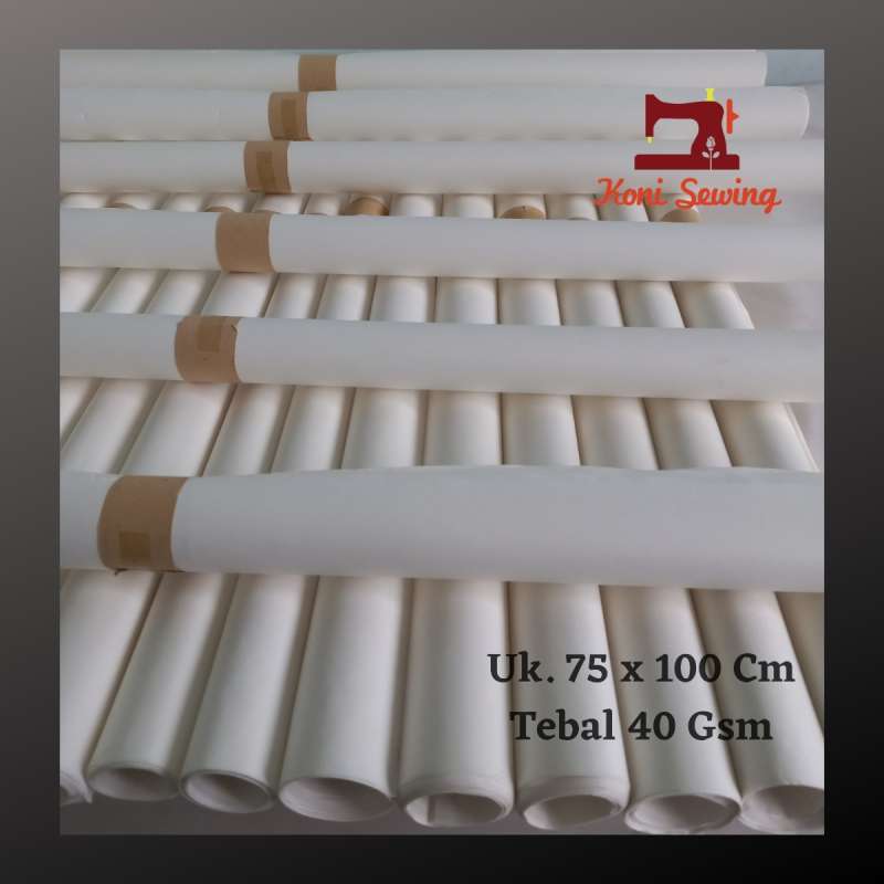 Jual Kertas Roti Putih/Kertas Pola Baju Ukuran 75 x 100 Cm Tebal 40 Gsm ...