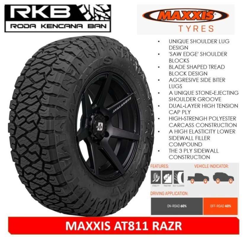 Promo Ban Mobil 4x4 Jeep Wrangler Rubicon Maxxis Razr At811 Size 275/55 ...