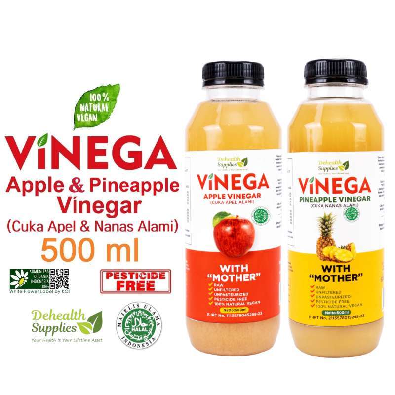 Jual Finega Cuka Apel / Nanas 500 ml (Botol Plastik) Halal dari ...