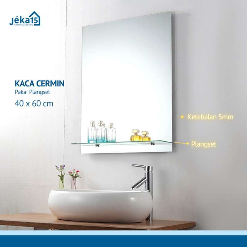 Jual Kaca Cermin Kamar Mandi Asahi 5Ml// Kaca Ukuran 40X60 Bevel ...