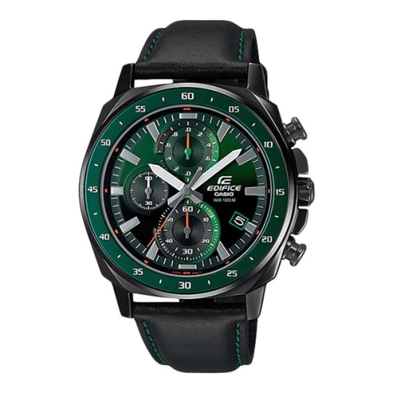 Promo Casio Edifice Efv-600cl-3avudf Chronograph Men Green Dial Black ...