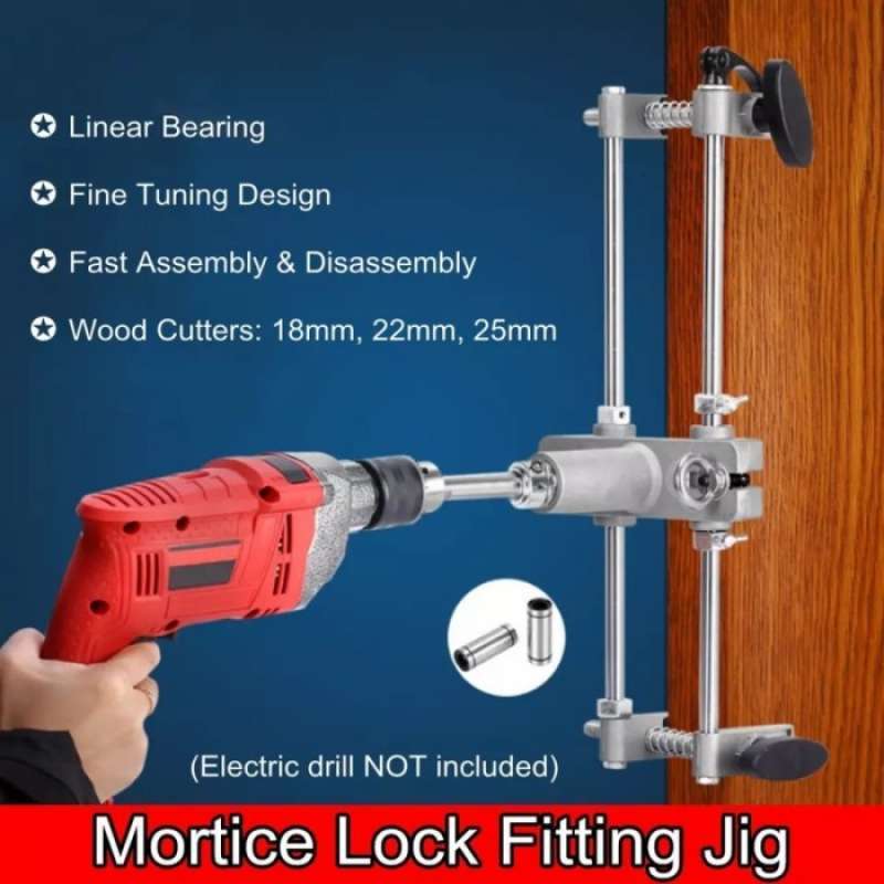 Promo mortiser door lock fitting jig kit tool lobang pintu kayu Diskon ...