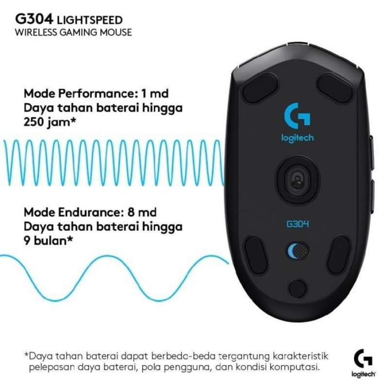 Jual Logitech Gaming Mouse Wireless G304 Lightspeed [original] - Hitam ...