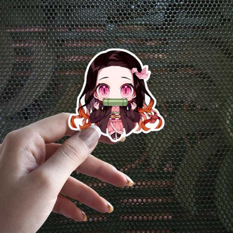 Jual Sticker Decal Vinyl Tahan Air Nezuko Kamado Demon Slayer - Kode B ...